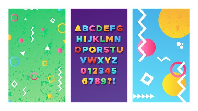 Memphis Style Font Images – Browse 3,293 Stock Photos, Vectors, and ...