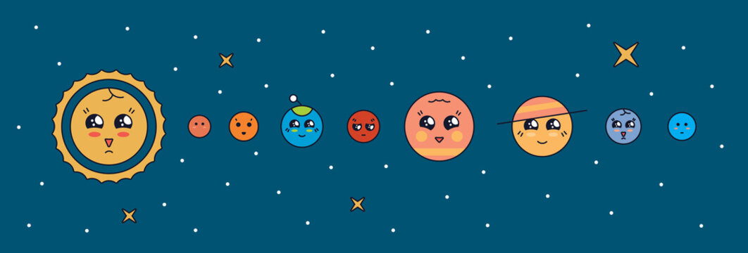 Cute Solar System Wallpaper