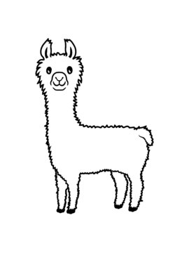 Llama Clipart Black And White