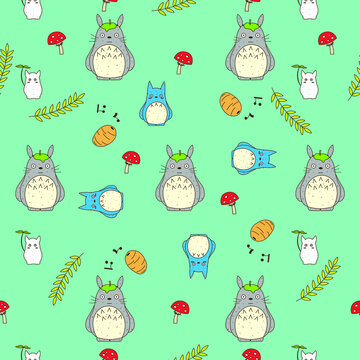 Totoro Background Pattern