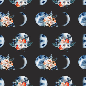 638 BEST Watercolor Moon Phases IMAGES, STOCK PHOTOS & VECTORS | Adobe ...