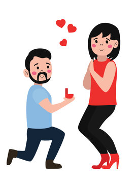 Couple Cartoon Proposal Images – Browse 3,960 Stock Photos, Vectors ...