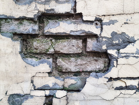 Crumbling Brick Wall Drawing