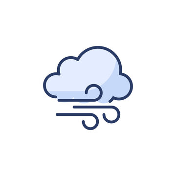 Wind Cloud Clipart Day Cloud Wind Color Icon SVG Vector & PNG Free