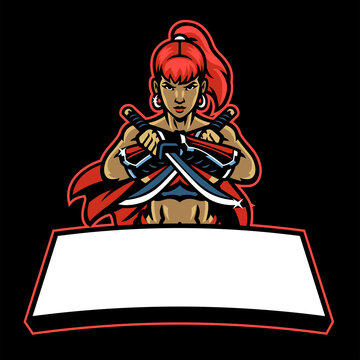 Female Warrior Gaming Logo Images – Browse 792 Stock Photos, Vectors ...