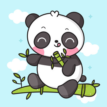 Clip Art & Image Files Embellishments Chibi Panda Doodle Line Clip Art ...