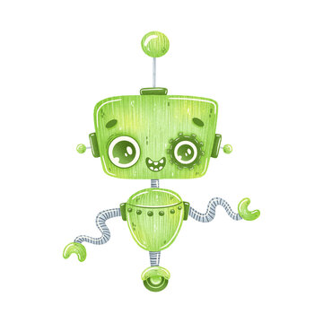 Cute Green Robot Images – Browse 6,169 Stock Photos, Vectors, and Video ...
