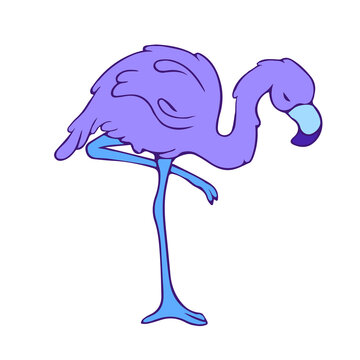 Purple Flamingo Clipart