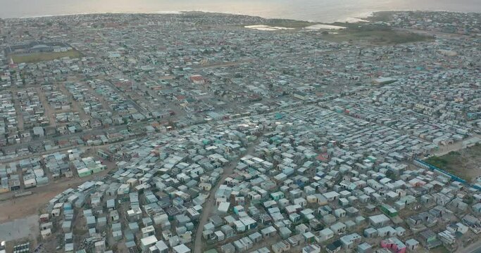Ariel View Of The Slums In South Africa