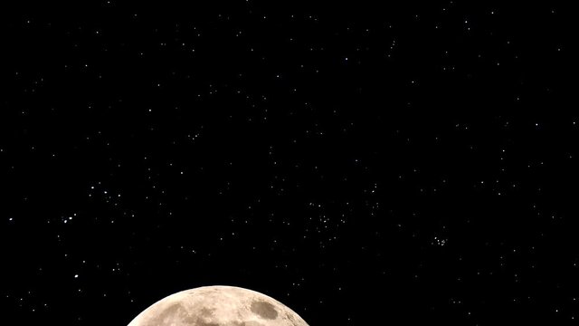 Night Sky Texture With Moon