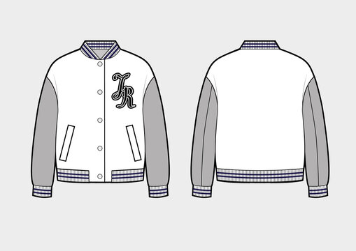 Blank Varsity Jacket Template Off 61 