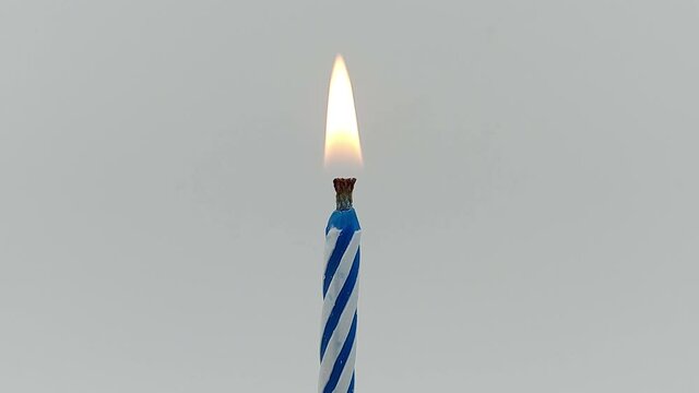 Single Blue Birthday Candle