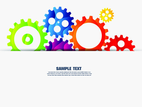 Colorful Gears Wallpaper