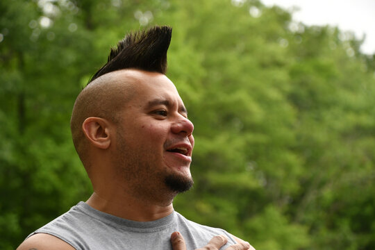 Punk Hair Mohawk Front