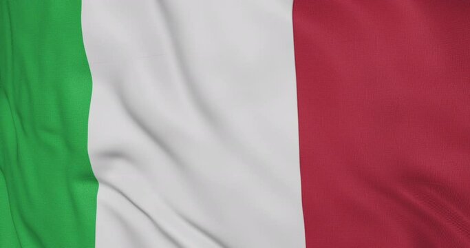 Italian Flag Waving Animation