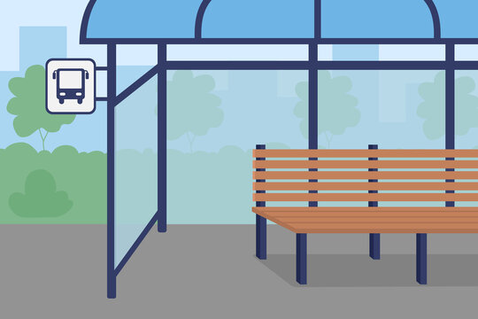 Bus Stop Bench Clipart