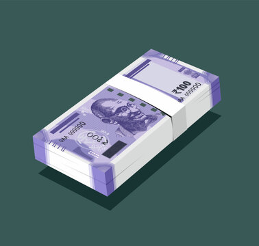 Indian Money 100 Rupees Bundles