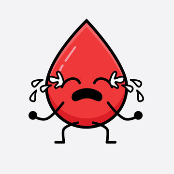 Sad Red Blood Cell Cartoon
