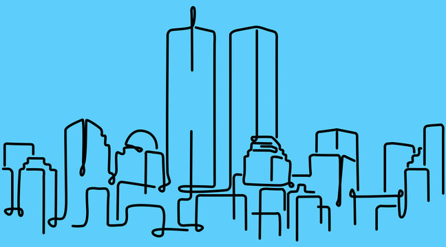 Twin Towers 9 11 Drawing