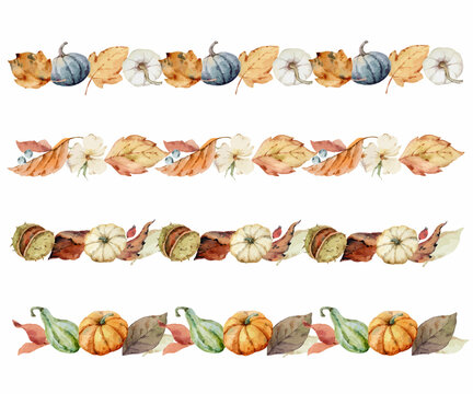 Fall Leaves Watercolor Border Images – Browse 34,024 Stock Photos ...