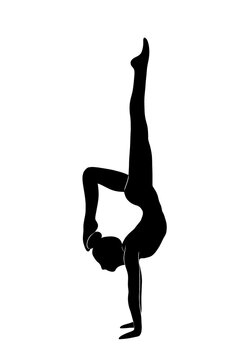 Handstand Silhouette Girl