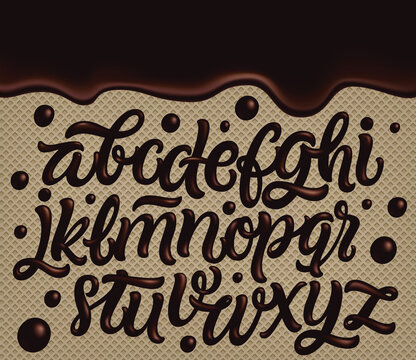 Afbeeldingen over "Chocolate Font" – Blader in stockfoto's, vectoren en ...