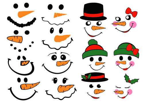 Clip Art Snowman Face
