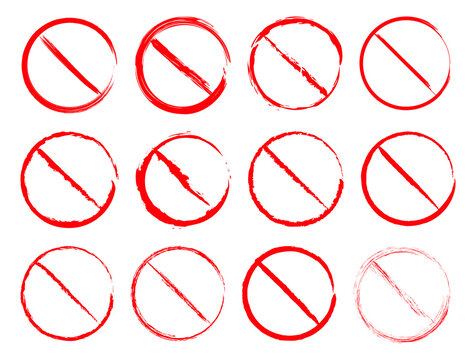 Red Circle With Line Through It Clipart