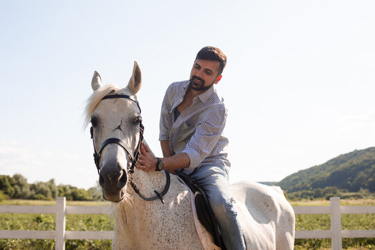 Man Riding White Horse Images – Browse 11,670 Stock Photos, Vectors ...
