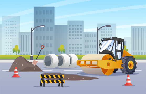 Cartoon Road Construction Images – Browse 35,173 Stock Photos, Vectors ...