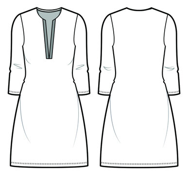 Mandarin Neckline Drawing