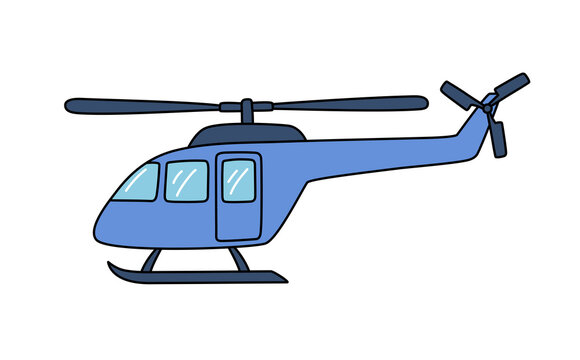 Blue Helicopter Clipart