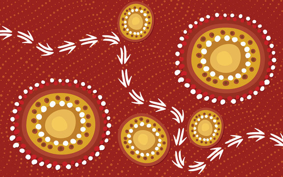 Kangaroo Tracks Clipart