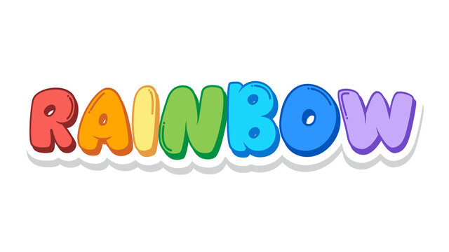 "Rainbow Text" Images – Browse 44 Stock Photos, Vectors, and Video ...