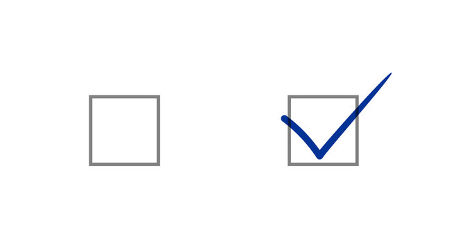 Blank Check Mark Box