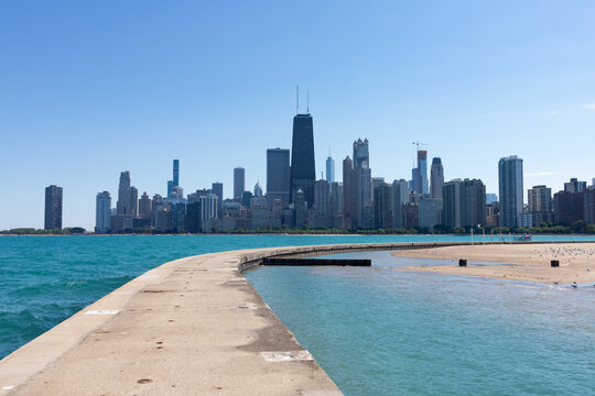 Chicago Skyline Beach
