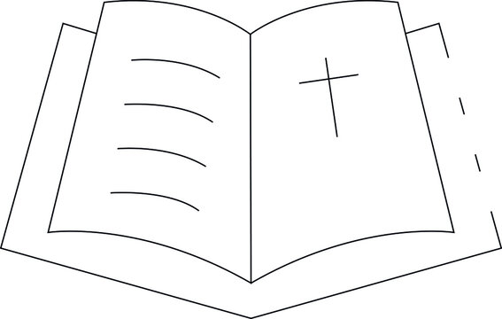 Open Bible Coloring Page