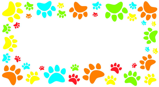 Paw Print Clip Art Border