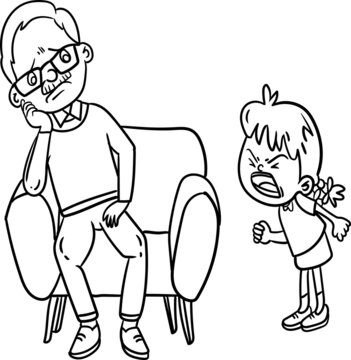 Child Not Helping Clipart