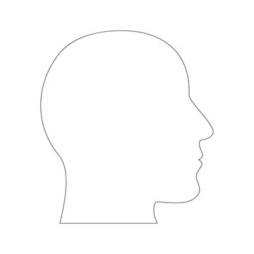 Head Side Profile Outline