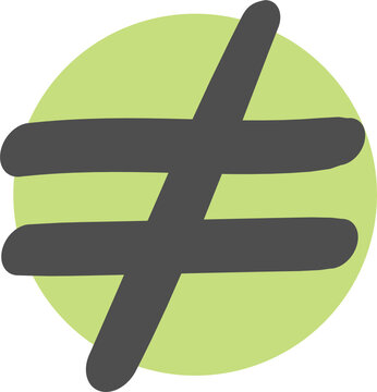Red Not Equal Sign