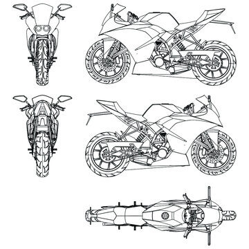 Motorcycle Line Drawing Images – Browse 93,404 Stock Photos, Vectors ...