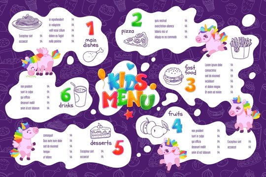 Kids Menu Cartoon Images – Browse 50,301 Stock Photos, Vectors, and ...