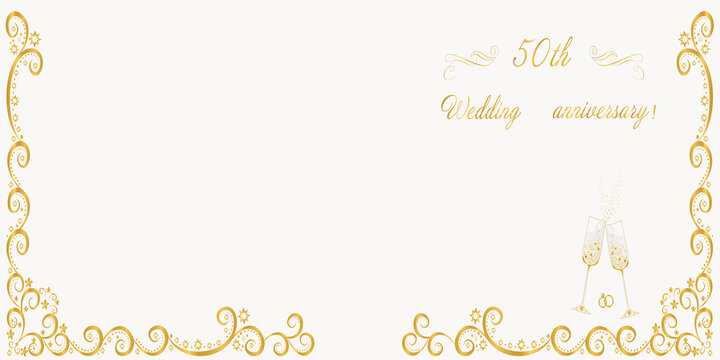 50th Wedding Anniversary Borders
