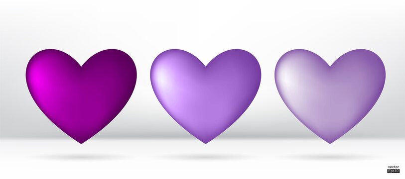 Purple Love Hearts