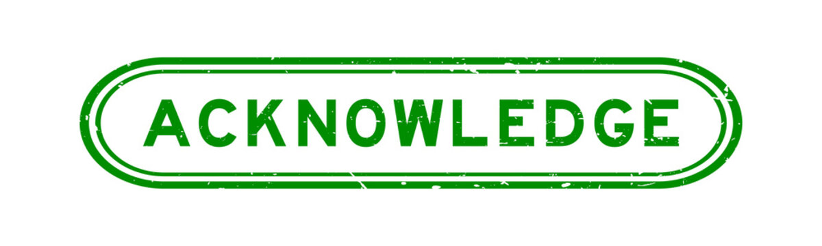 Acknowledgement Word