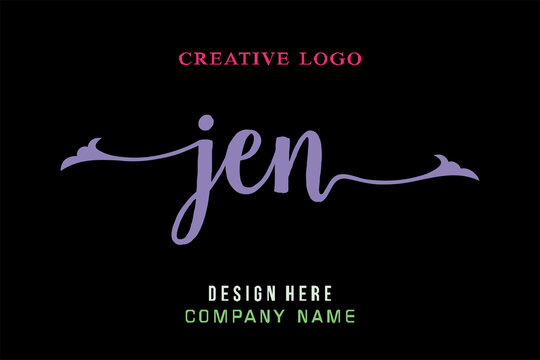 Jen Logo Jennifer Text Effect And Logo Design Name