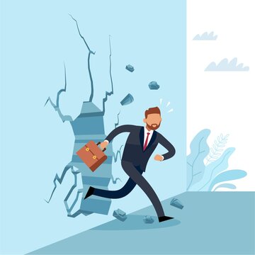 Break Through Wall Cartoon Images – Browse 1,829 Stock Photos, Vectors ...