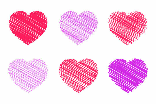 Colorful Hearts Clipart