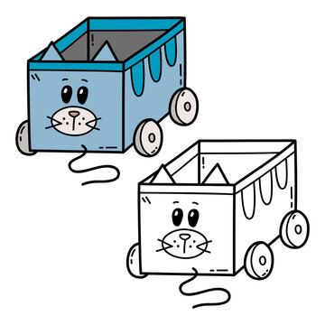 Toy Box Coloring Page